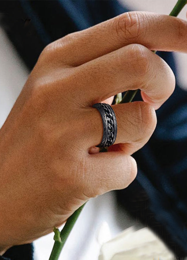Black Chain Ring | OFF-WRLD TECHWEAR