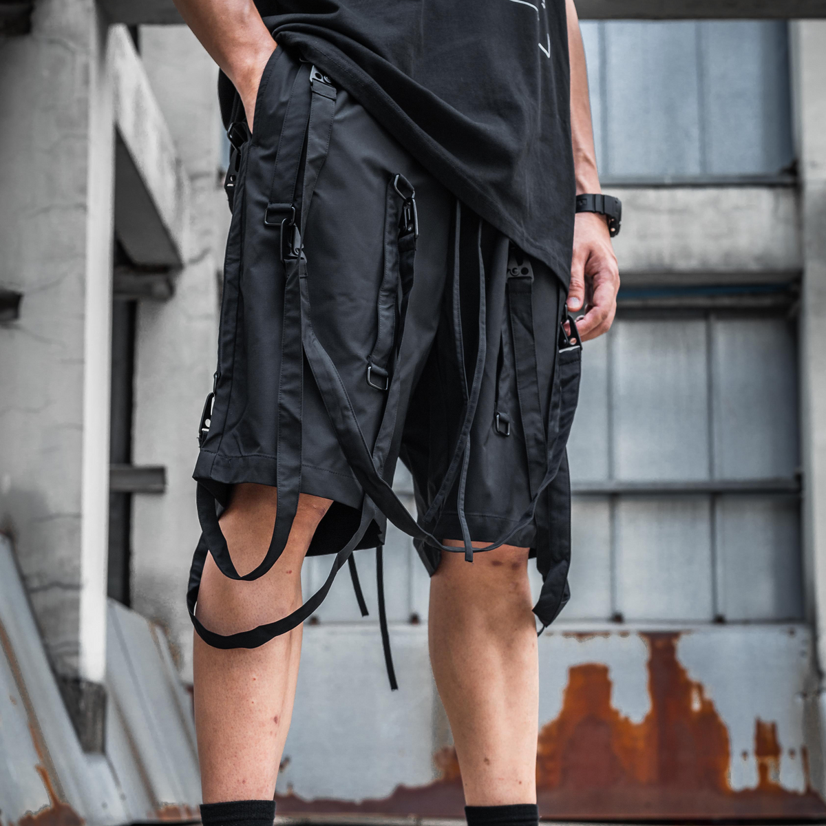 Techwear Ribbon Shorts | OFF-WRLD TECHWEAR